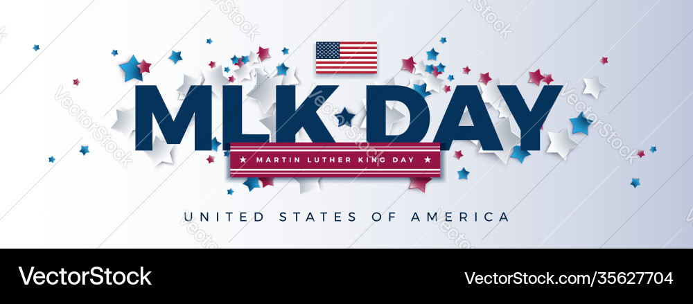 Mlk day - martin luther king powerful Royalty Free Vector
