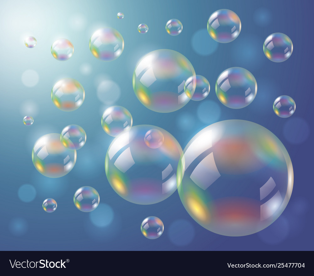 Soap bubbles background Royalty Free Vector Image
