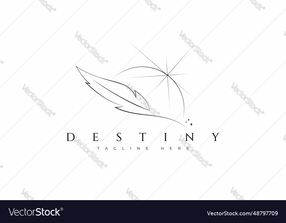 Destiny abstract fate fortune luck logo Royalty Free Vector