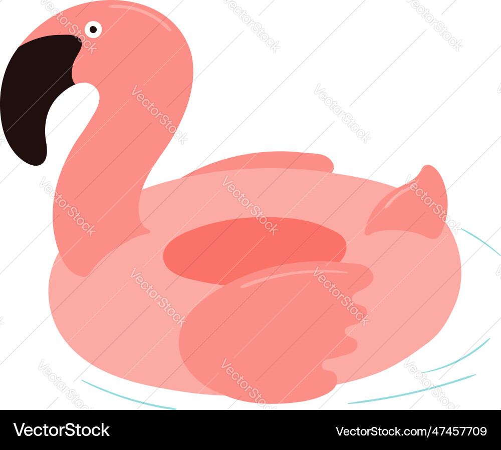 Pool float flamingo float Royalty Free Vector Image