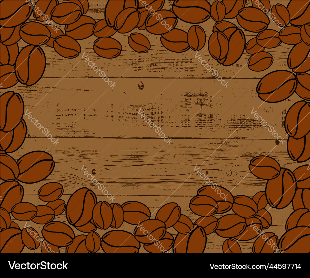 Blank coffee beans frame Royalty Free Vector Image