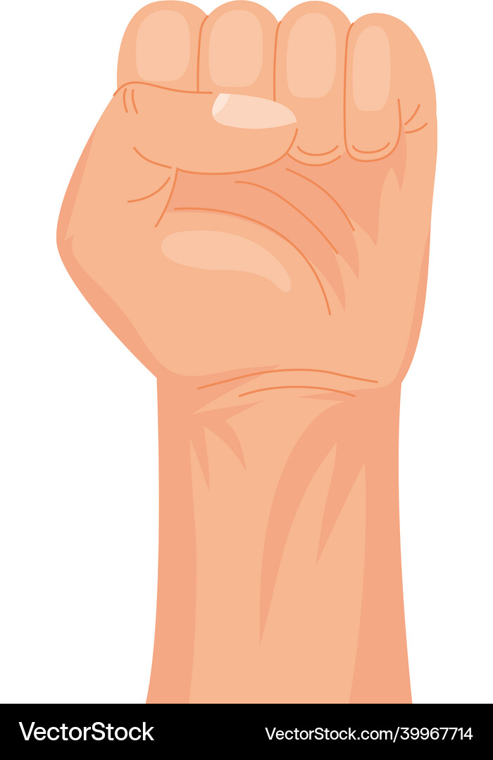 Hand human fist Royalty Free Vector Image - VectorStock