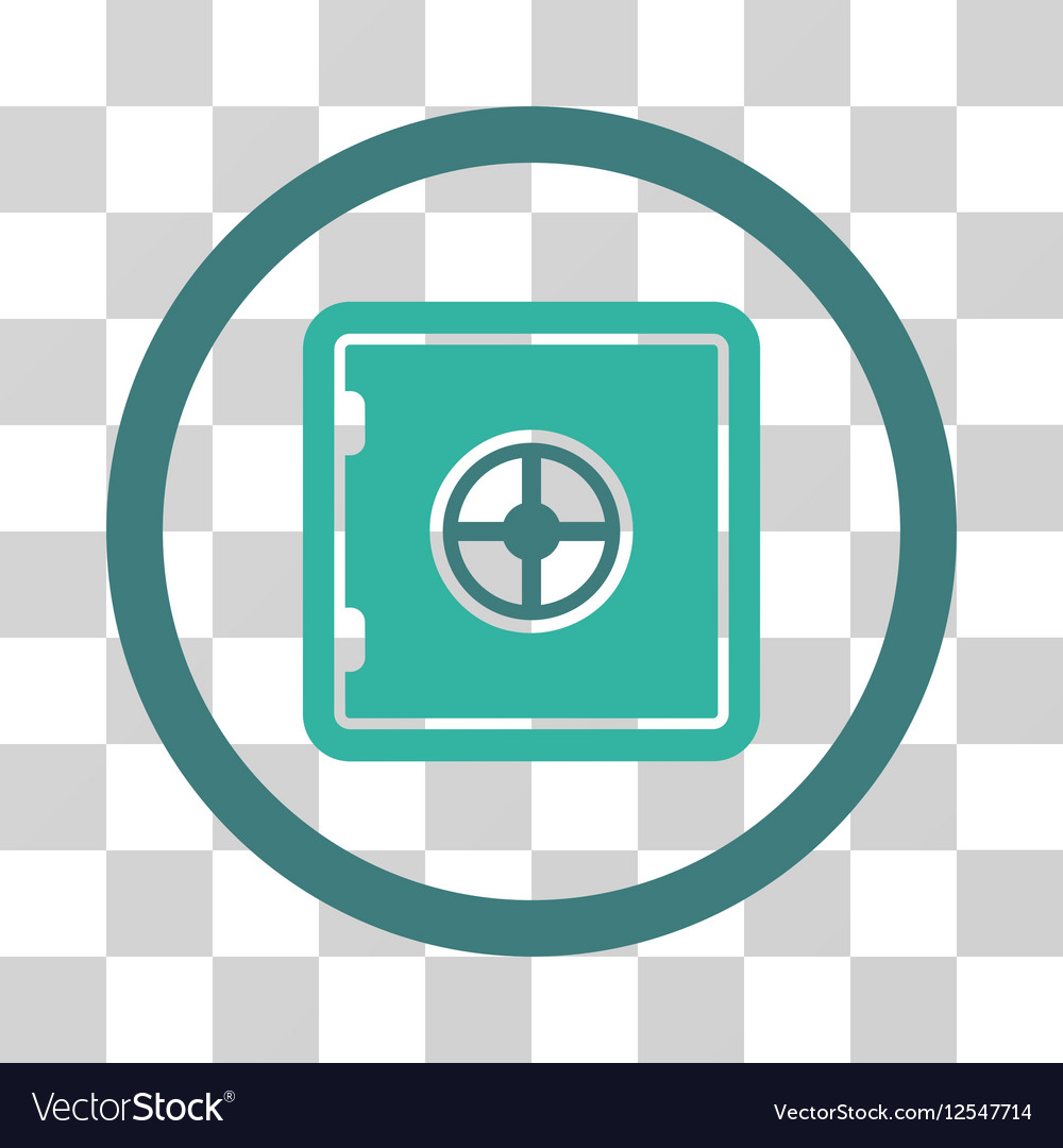 Safe flat rounded icon Royalty Free Vector Image Safe flat rounded icon Royalty Free Vector Image