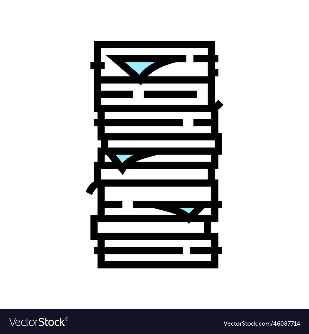 Stack paper document color icon Royalty Free Vector Image