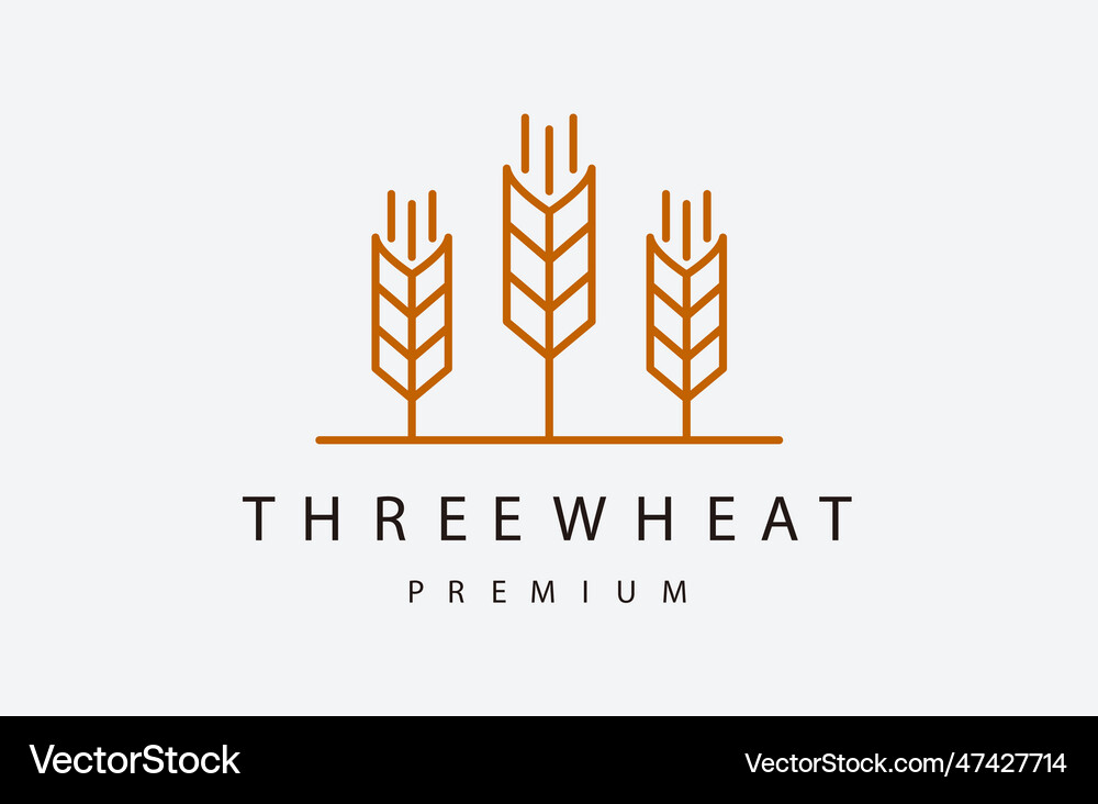 Three wheat Royalty Free Vector Image - VectorStock