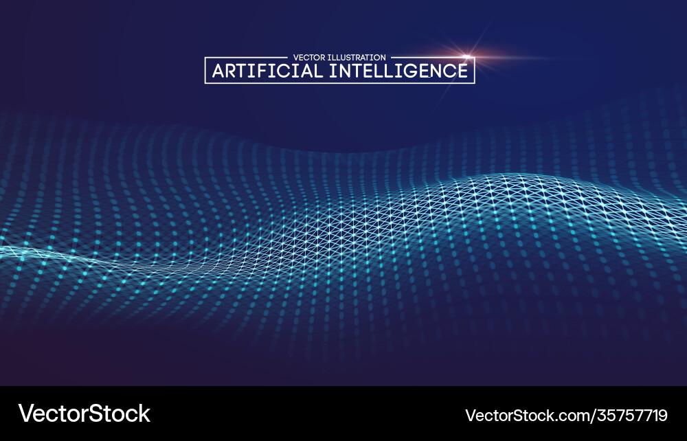 Artificial intelligence communication network Vector Image