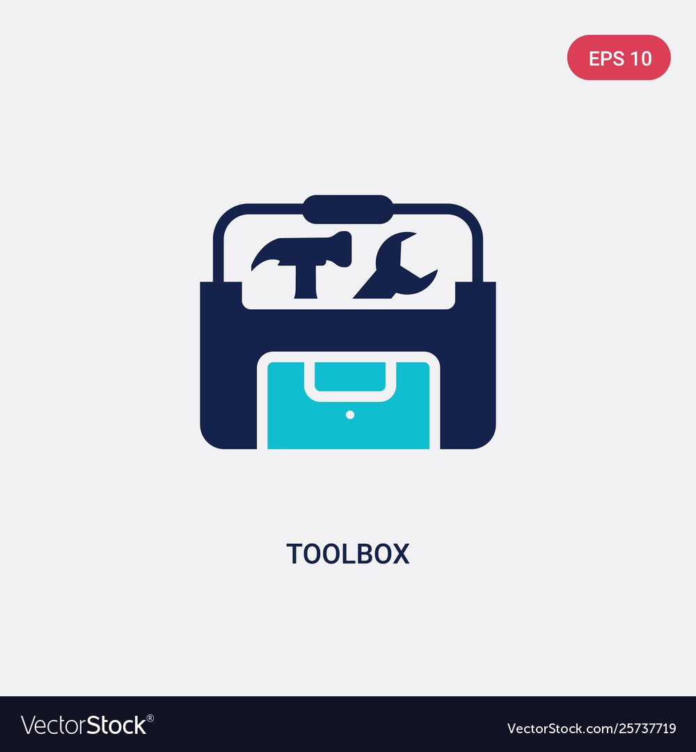 Two color toolbox icon from electrian connections Vector Image Two color toolbox icon from electrian connections Vector Image