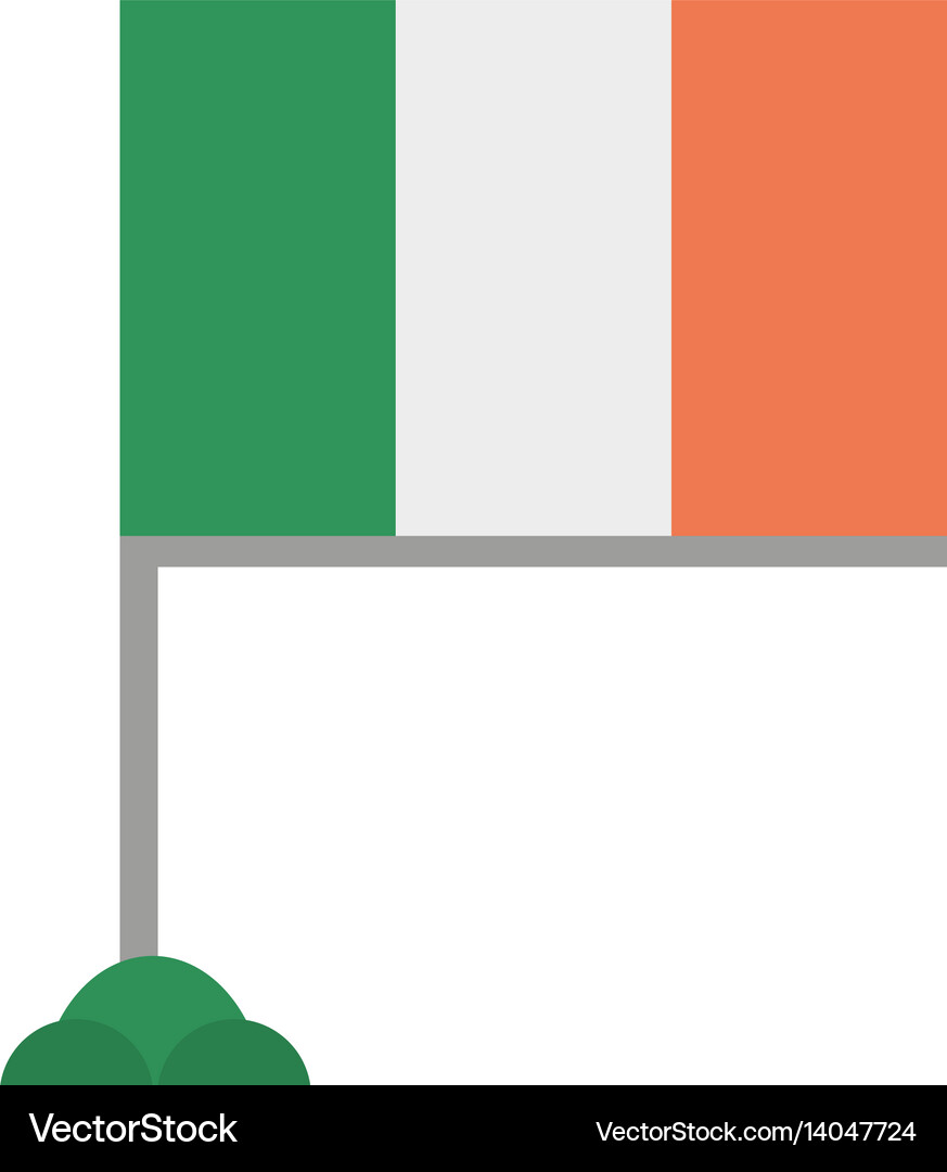 Irish flag st patricks day Royalty Free Vector Image