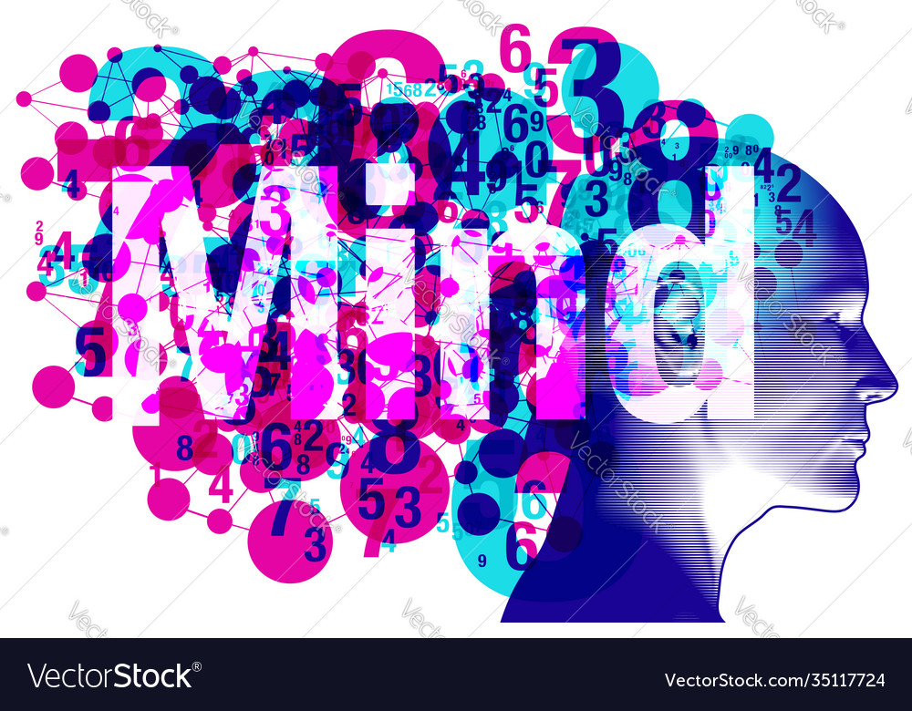 Mind endless thinking Royalty Free Vector Image