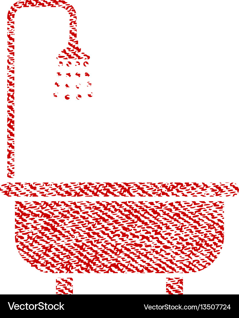 Shower bath fabric textured icon Royalty Free Vector Image
