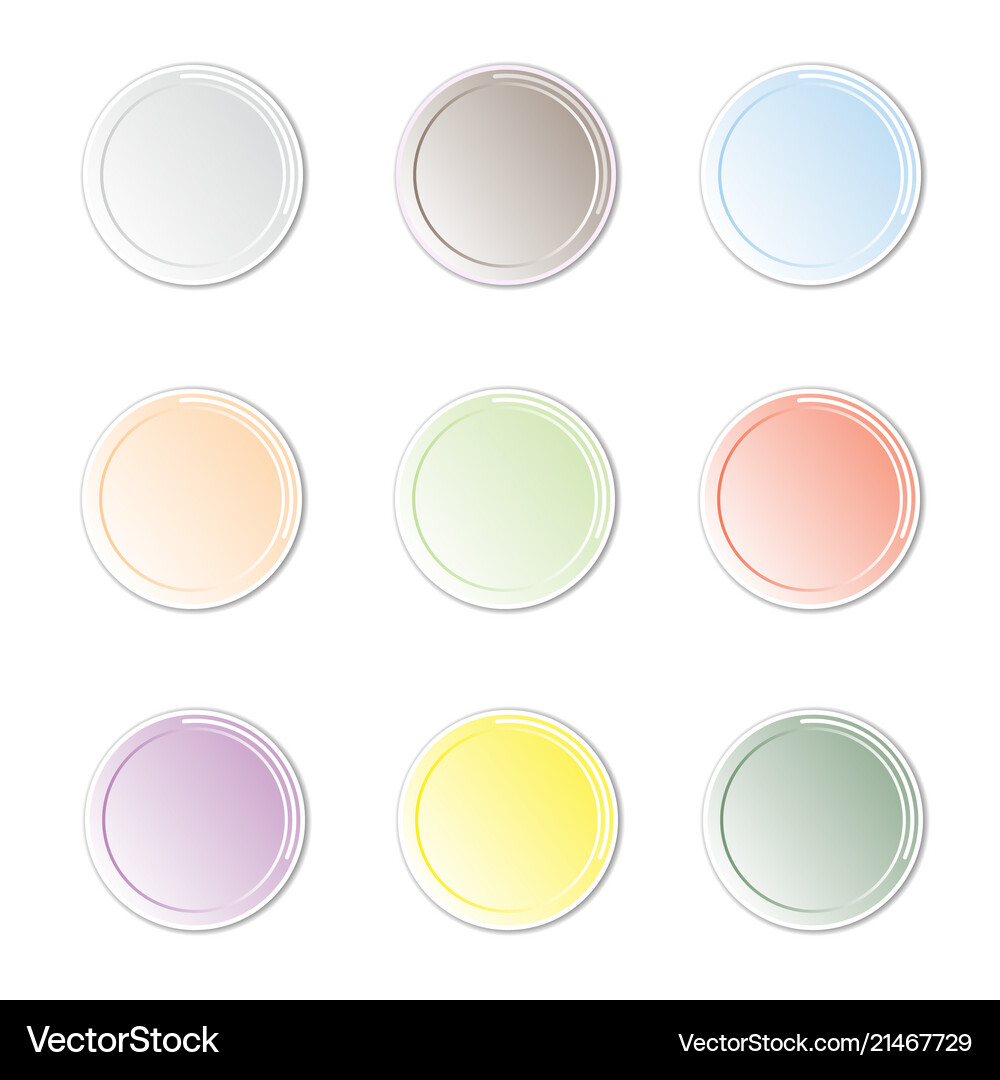 Color circle with shadow Royalty Free Vector Image