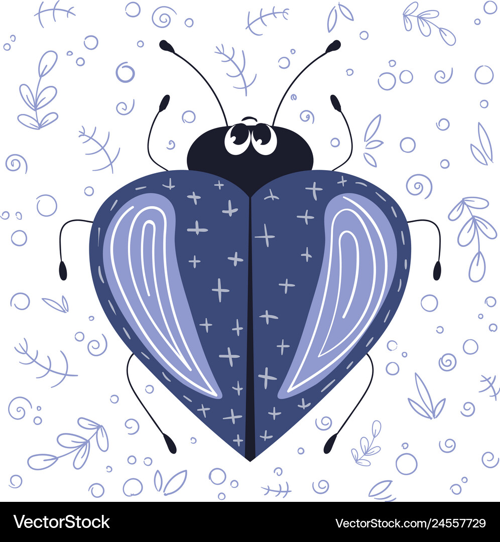 Cute cartoon bug Royalty Free Vector Image - VectorStock