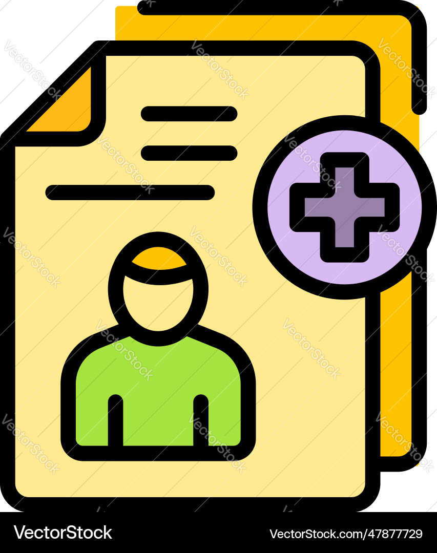 New client icon flat Royalty Free Vector Image