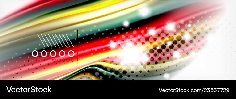Smooth liquid blur wave background color flow Vector Image