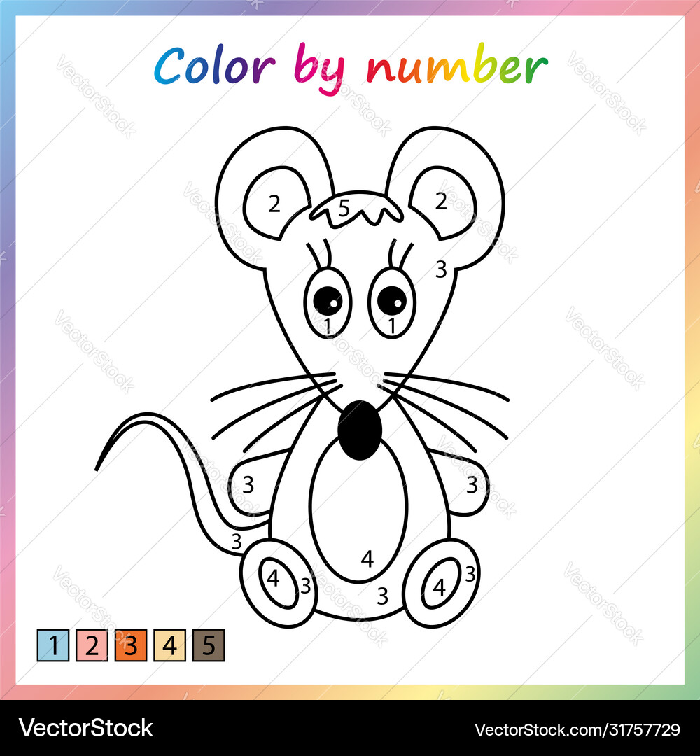 Worksheet for education painting page color Vector Image