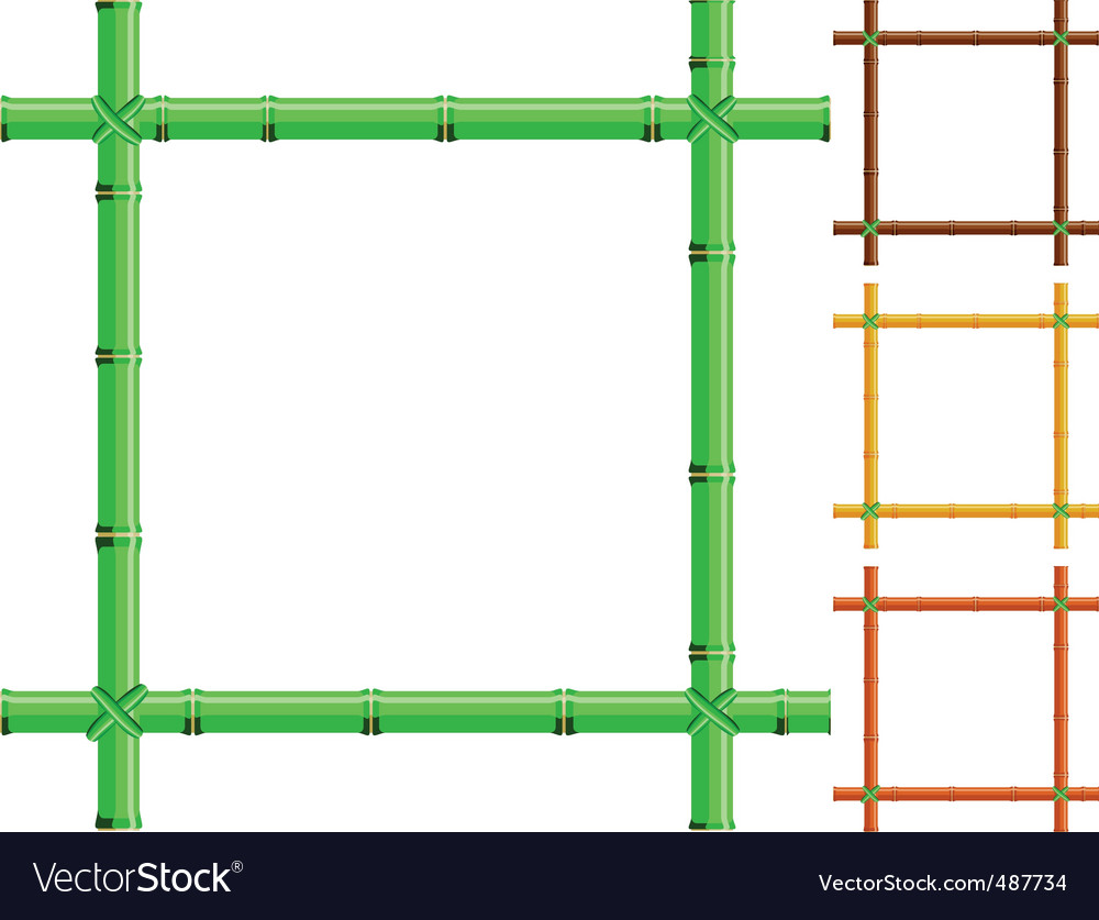 Bamboo frames Royalty Free Vector Image - VectorStock