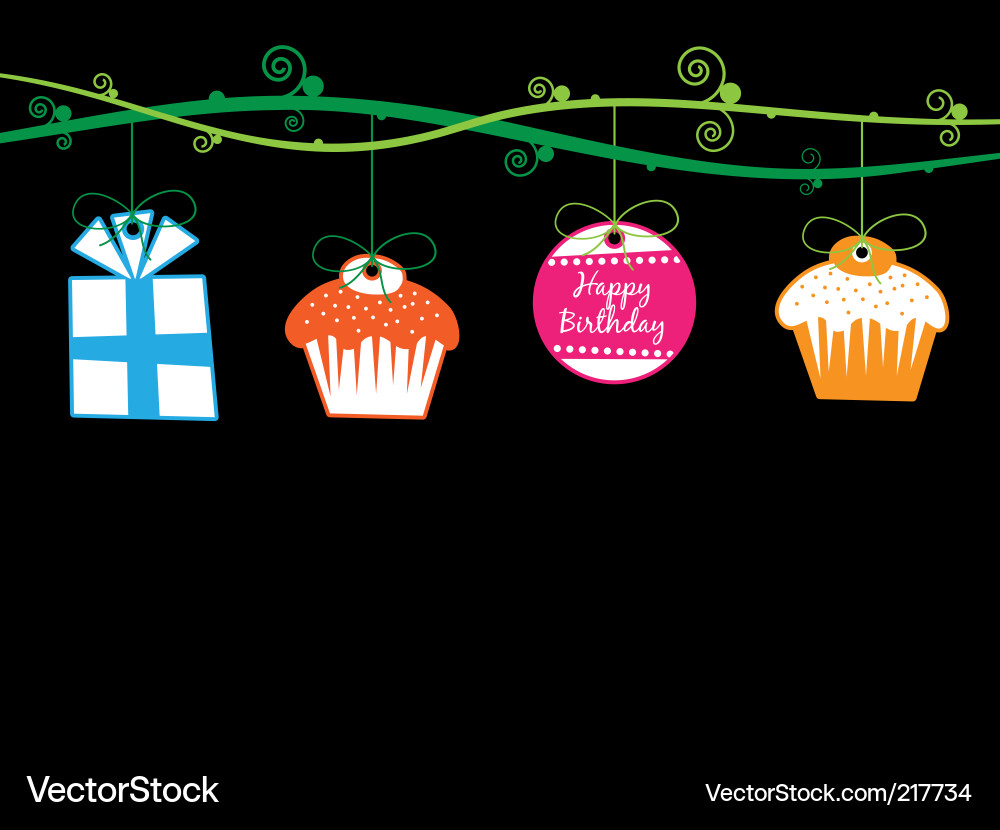 Birthday decorations Royalty Free Vector Image