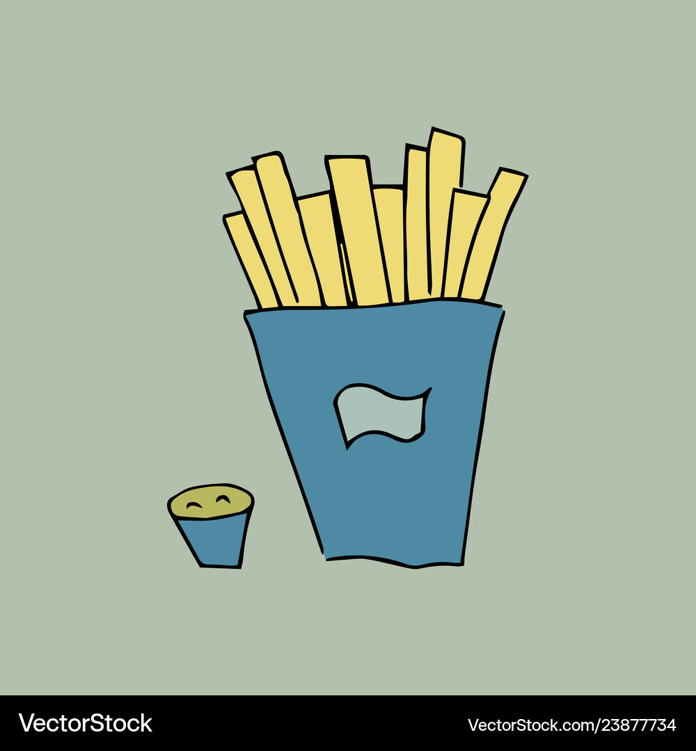 French Fries Royalty Free Vector Image Vectorstock