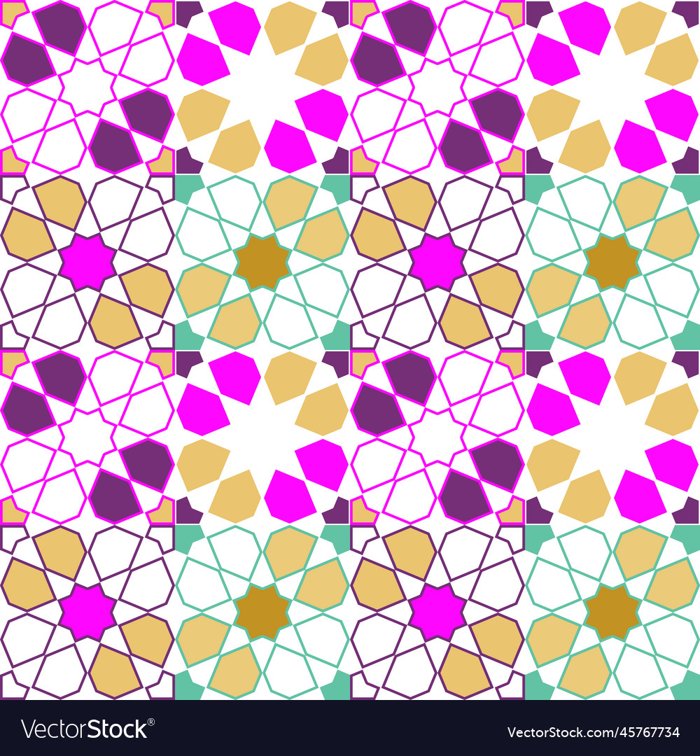 Moroccan seamless pattern morocco patchwork Vector Image