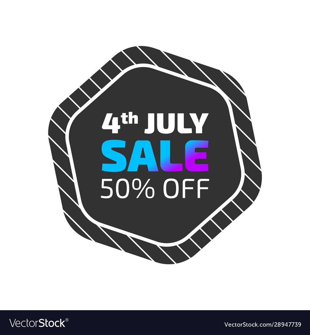 4th july sale banner black badge Royalty Free Vector Image 4th july sale banner black badge Royalty Free Vector Image