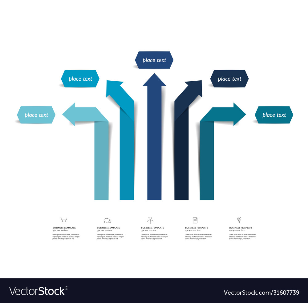 Arrow infographics scheme diagram chart flowchart Vector Image