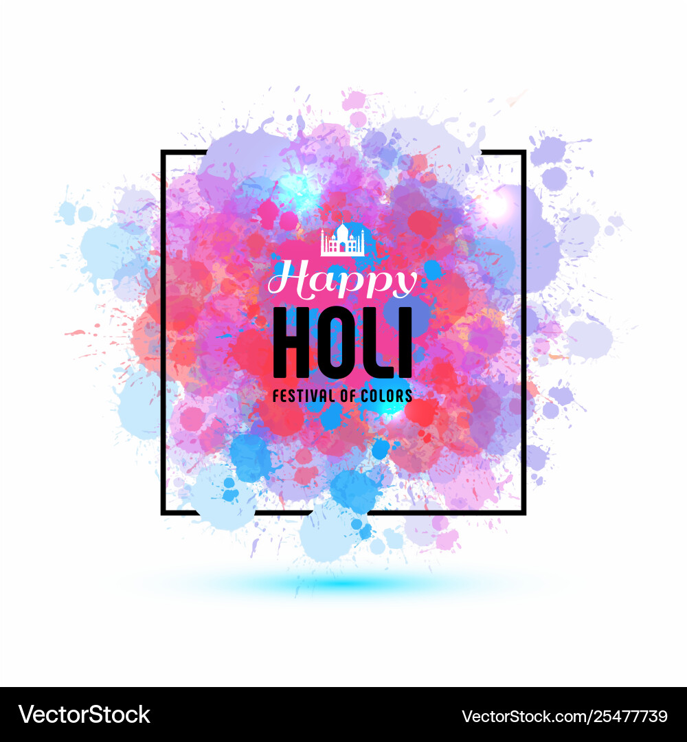 Holi spring festival colors design Royalty Free Vector Image
