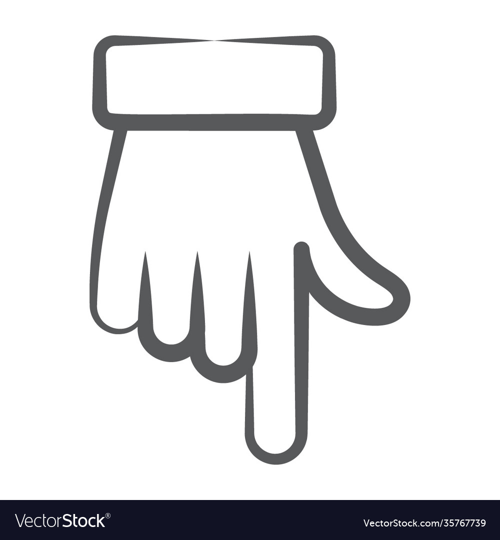 Pointing down Royalty Free Vector Image - VectorStock