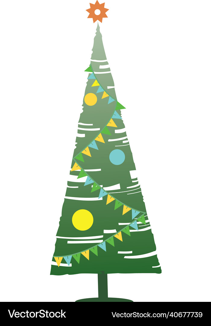 Year day tree Royalty Free Vector Image - VectorStock