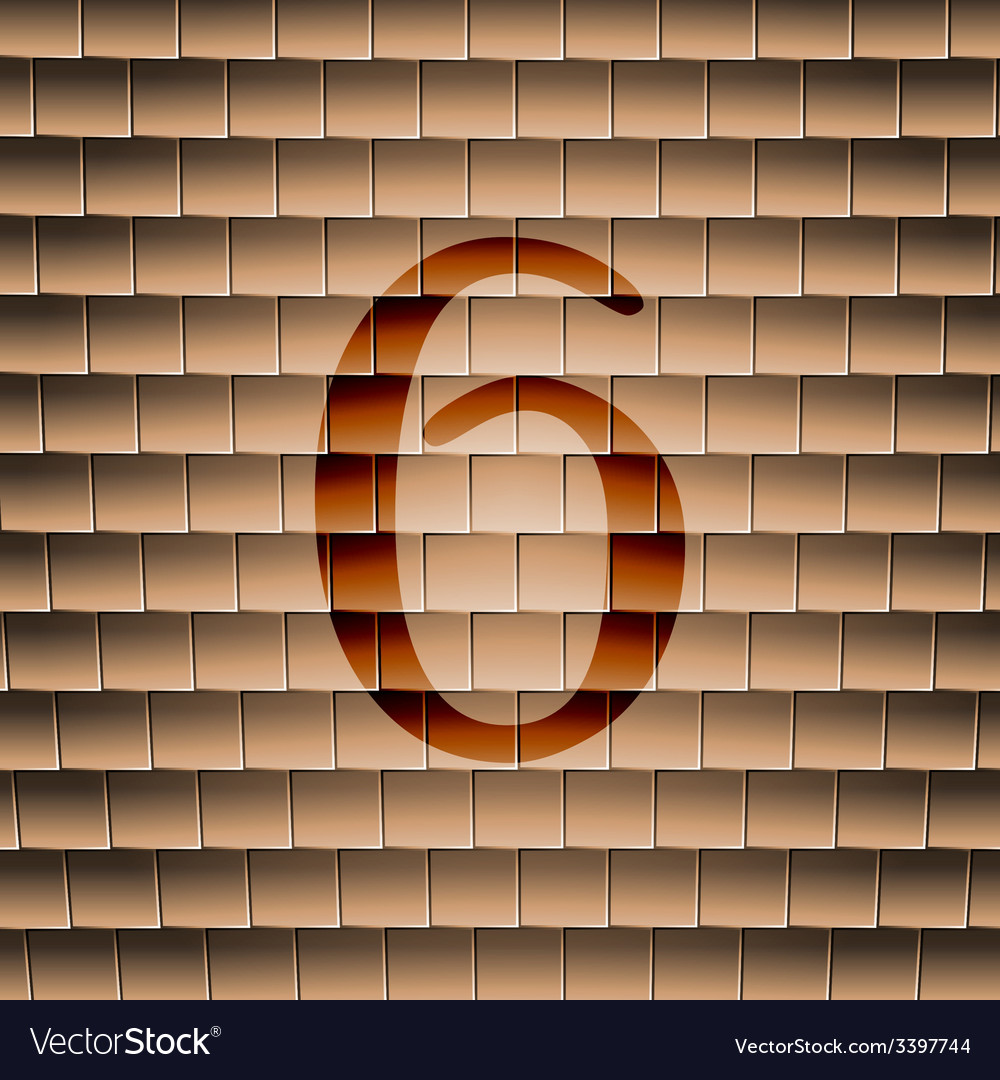 Number six icon symbol flat modern web design Vector Image Number six icon symbol flat modern web design Vector Image