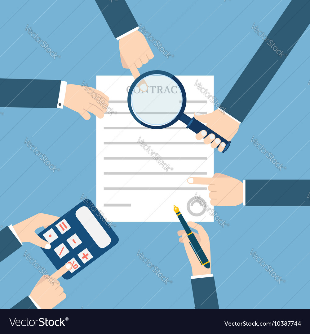 Preparation business contract Royalty Free Vector Image Preparation business contract Royalty Free Vector Image