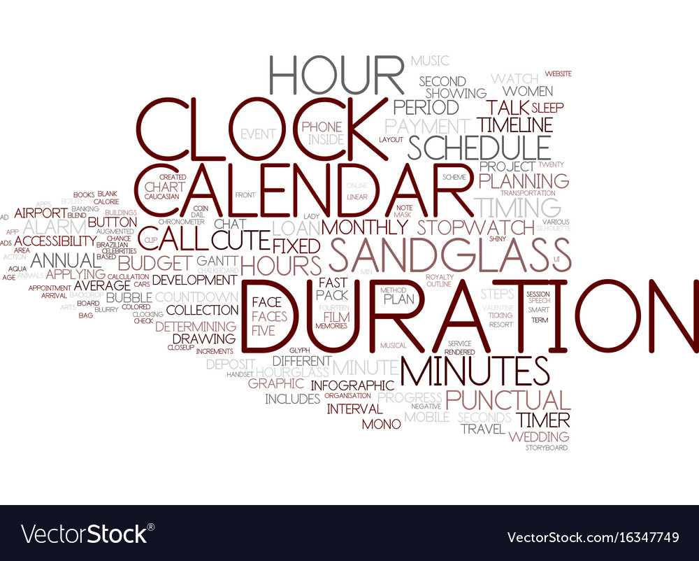 Duration Word Cloud Concept Royalty Free Vector Image duration-word-cloud-concept-royalty-free-vector-image