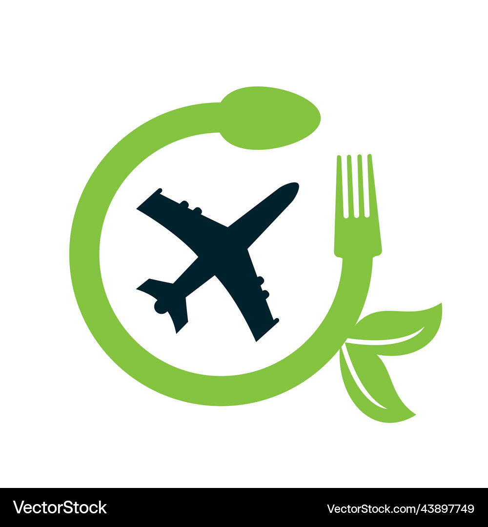 Fresh runway food logo concept design Royalty Free Vector