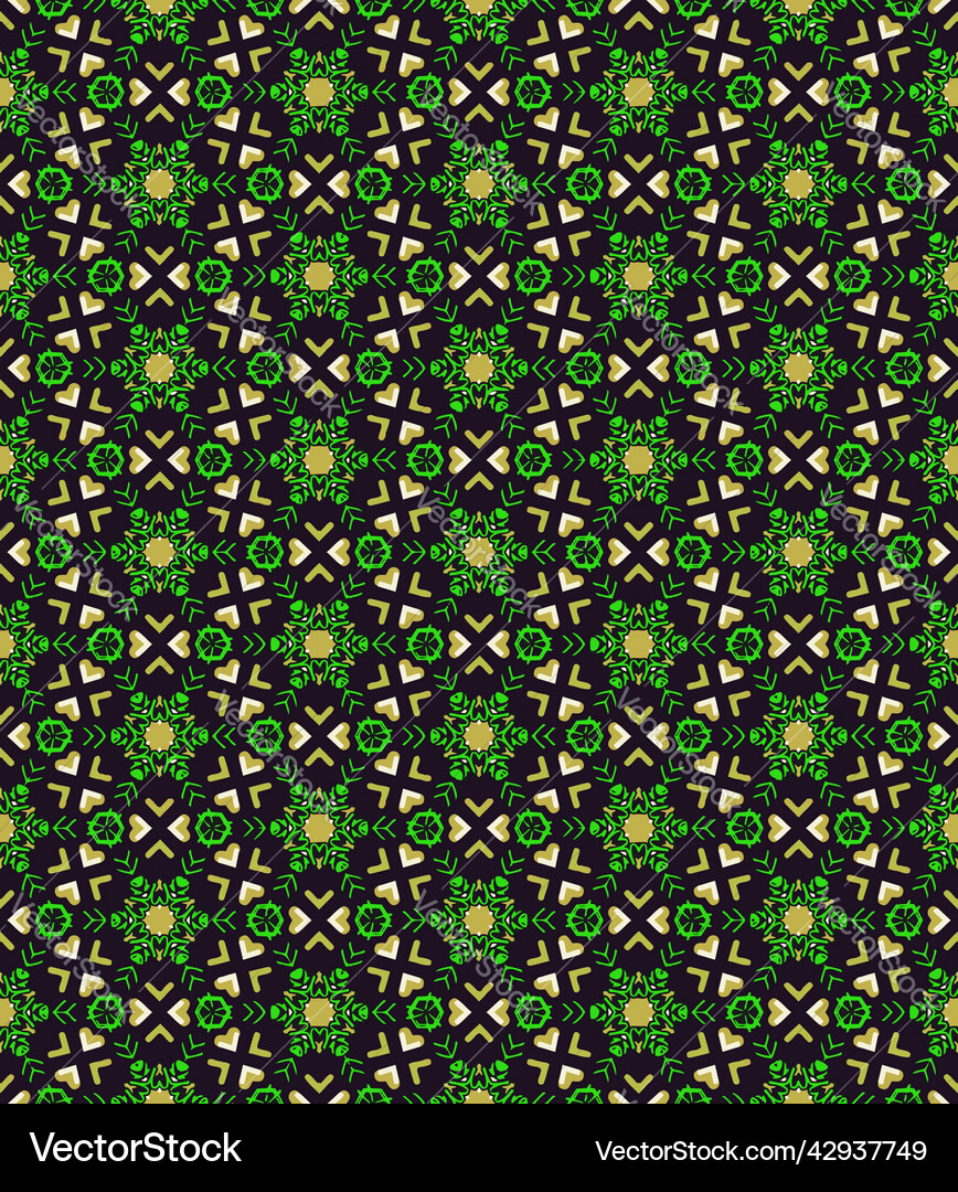 Green and black color seamless pattern texture Vector Image