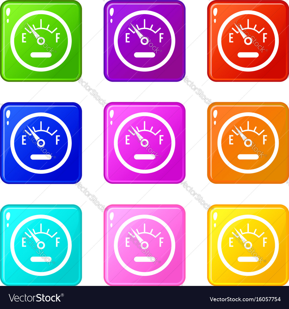 Fuel sensor set 9 Royalty Free Vector Image - VectorStock