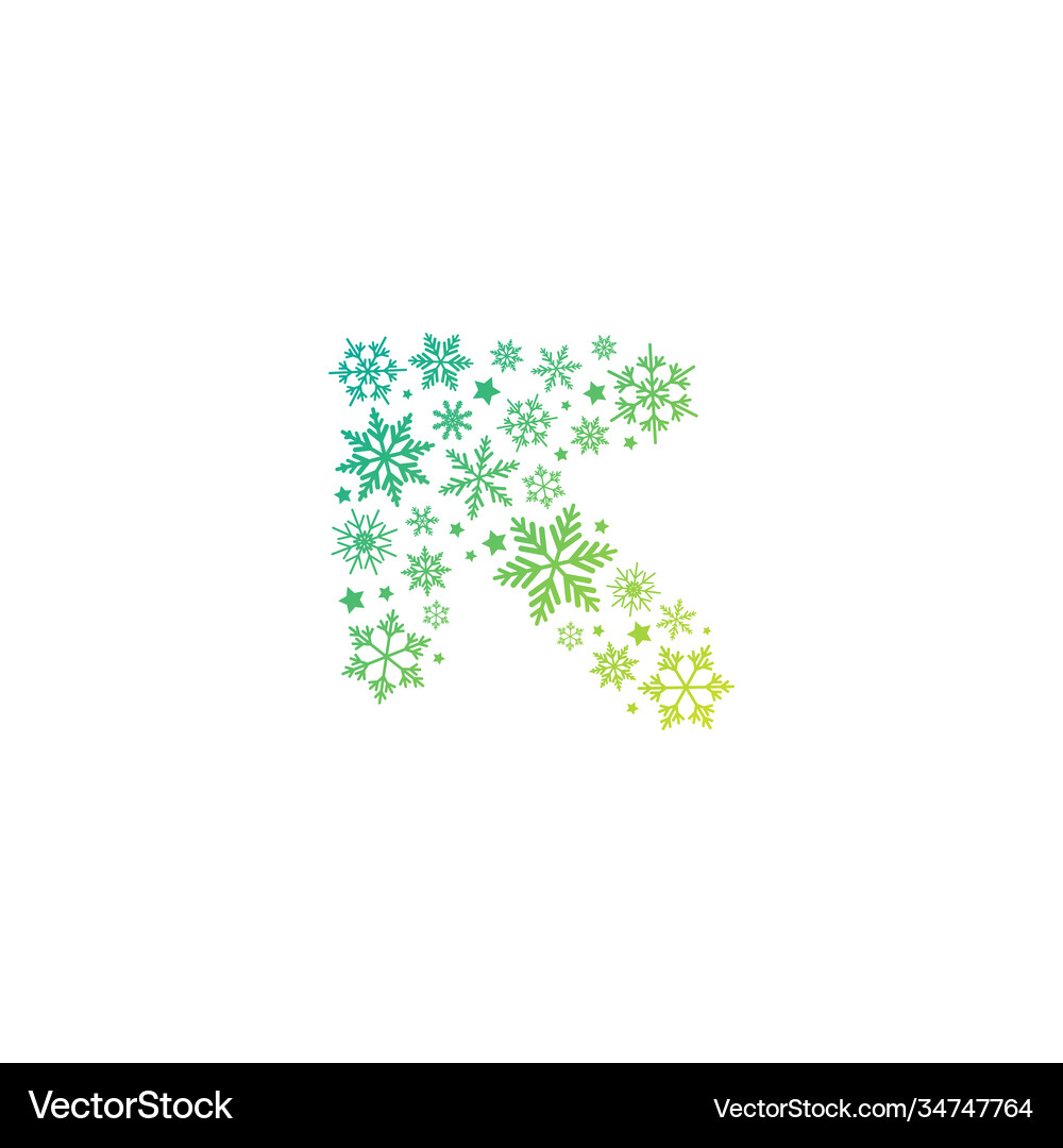 Christmas winter cursor blue arrow made Royalty Free Vector