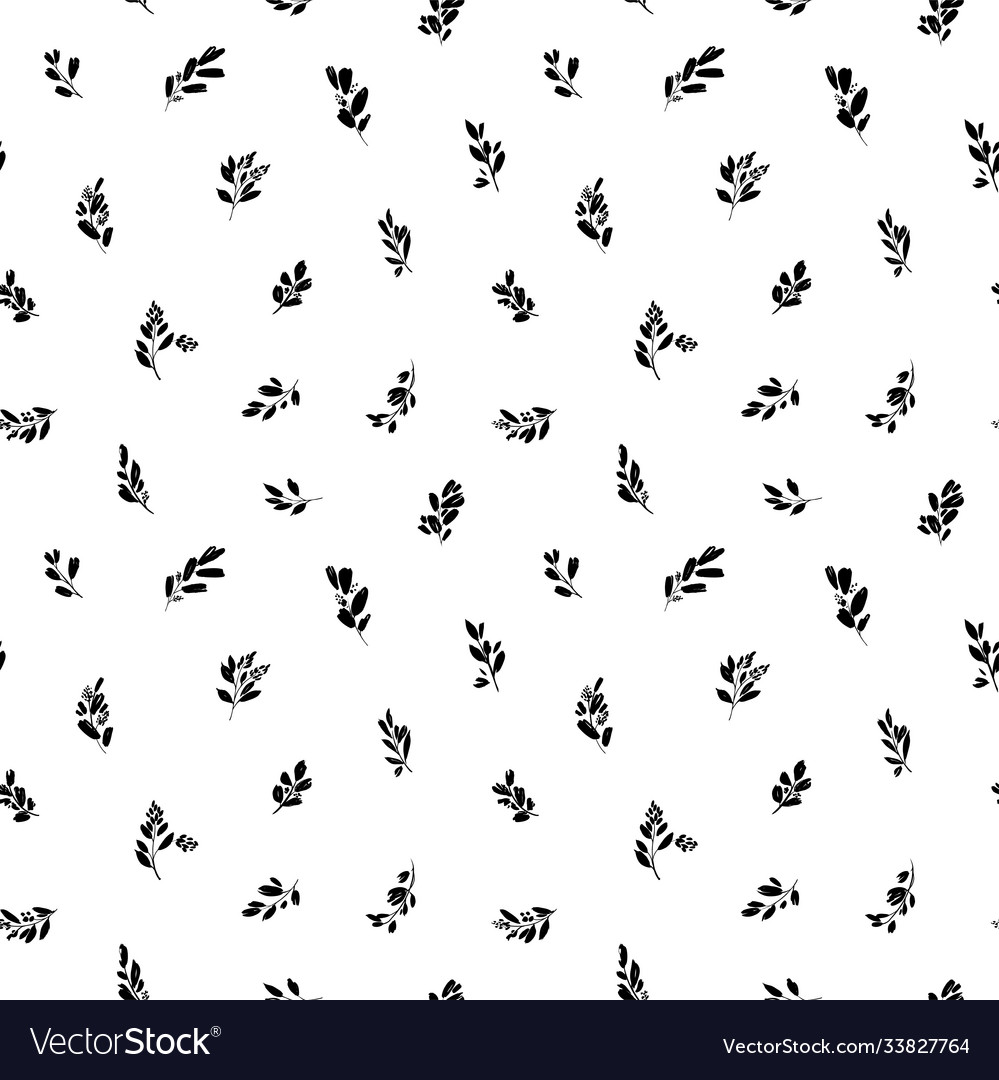 Leaves and branches seamless pattern Royalty Free Vector
