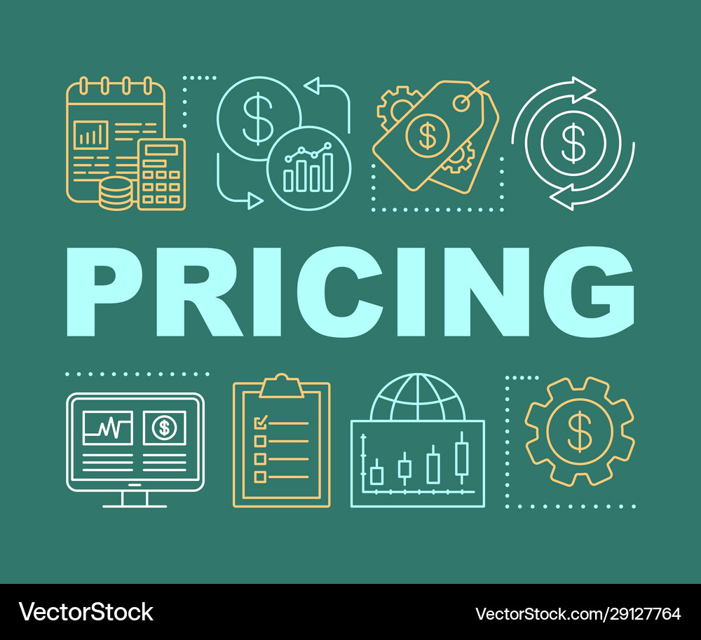 Pricing word concepts banner Royalty Free Vector Image