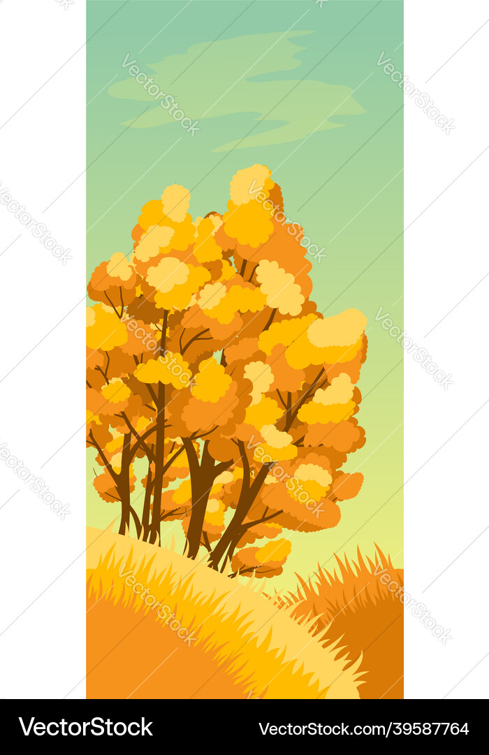 Rural autumn landscape Royalty Free Vector Image