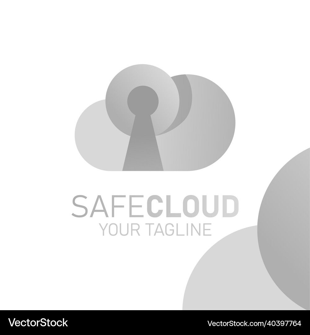 Safe cloud logo design Royalty Free Vector Image