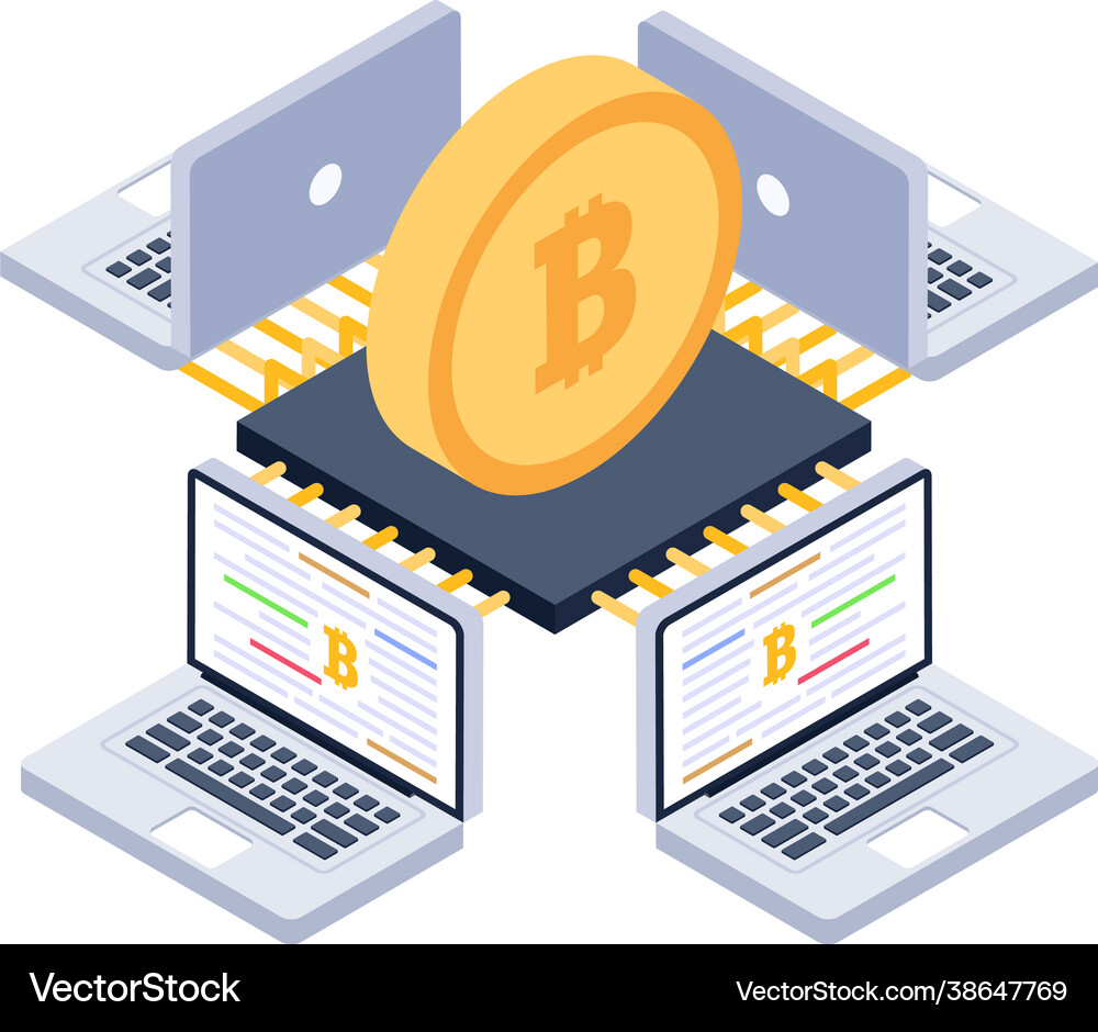 Cryptocurrencies network Royalty Free Vector Image