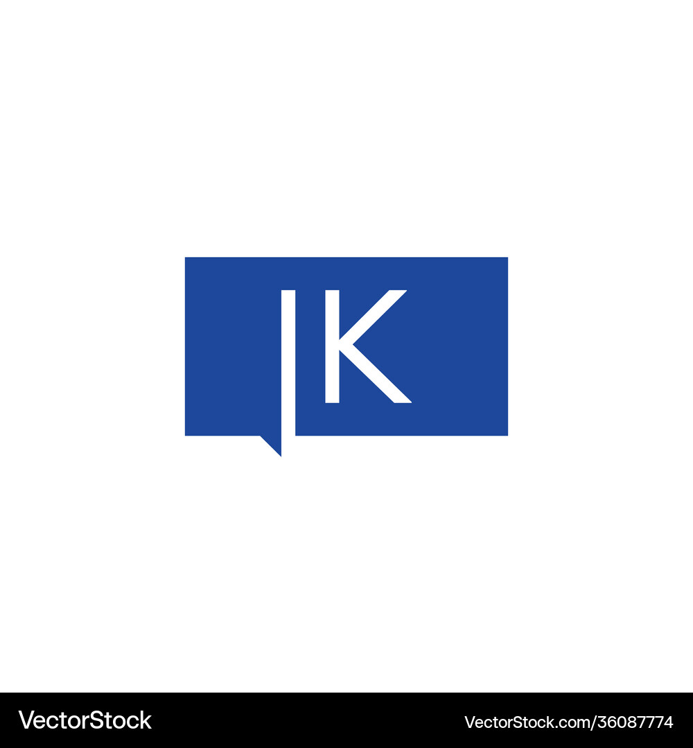 Creative initial letter ik square logo design Vector Image