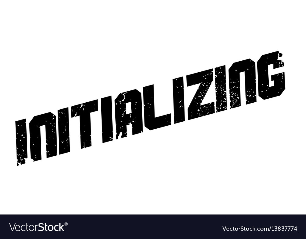 Initializing rubber stamp Royalty Free Vector Image