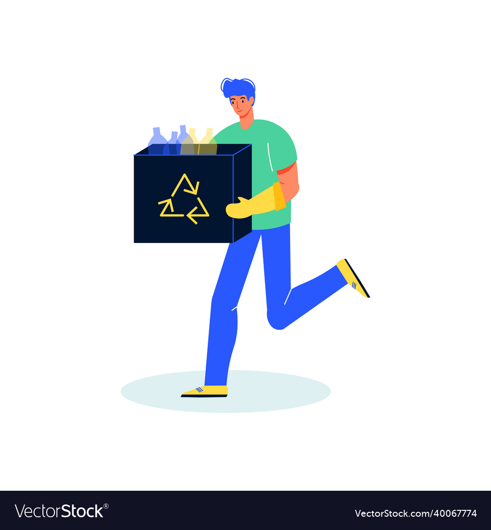 Plastic bottles sorting composition Royalty Free Vector