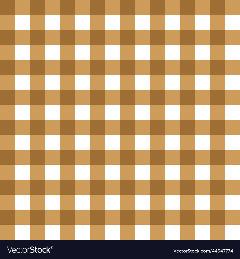 Seamless brown gingham pattern Royalty Free Vector Image