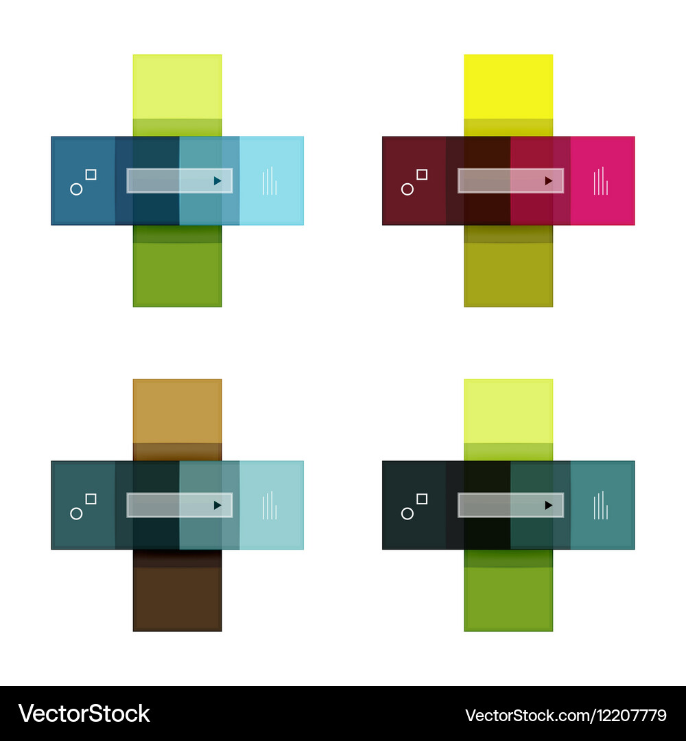 Colorful stripes infographic templates set Vector Image