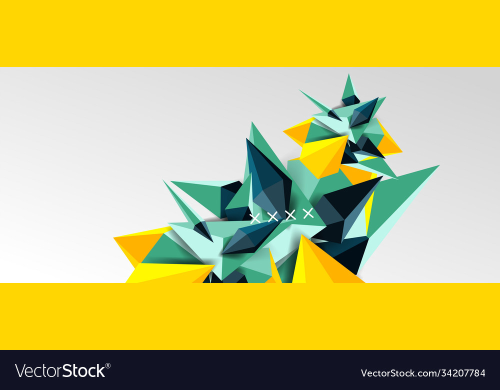 3d low poly abstract shape background Royalty Free Vector