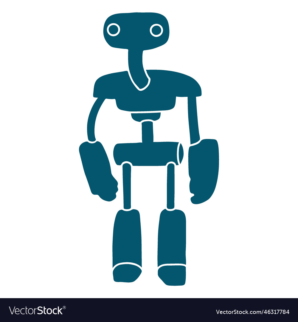 Alien robot computer ai Royalty Free Vector Image