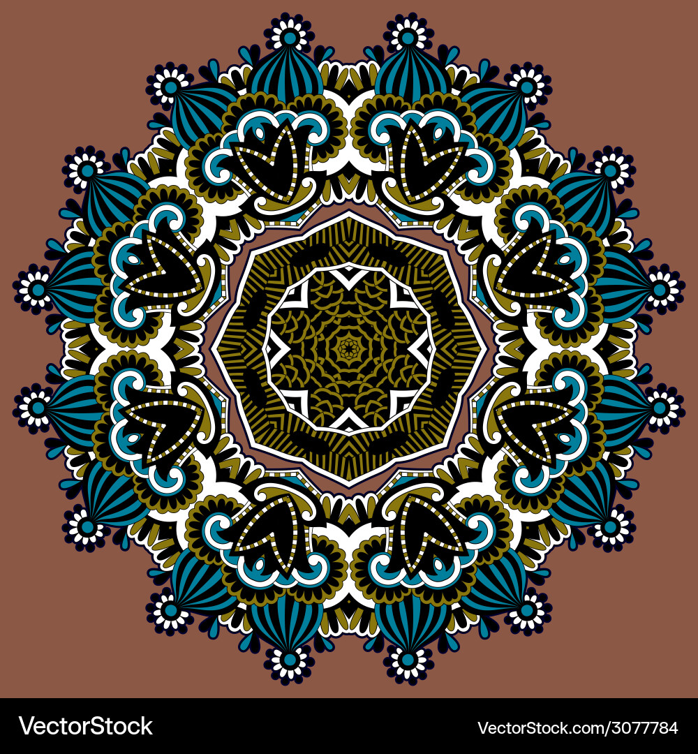 Circle ornament ornamental round lace Royalty Free Vector