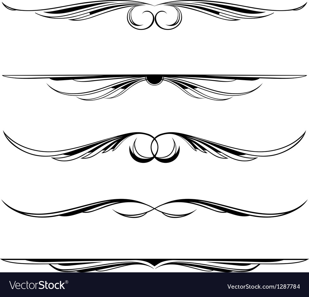 Decorative elements border and page rules Vector Image
