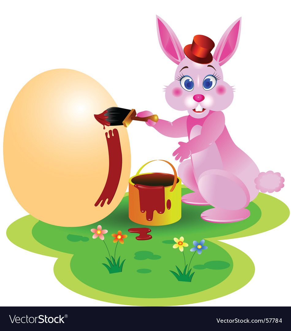 Easter rabbit Royalty Free Vector Image - VectorStock